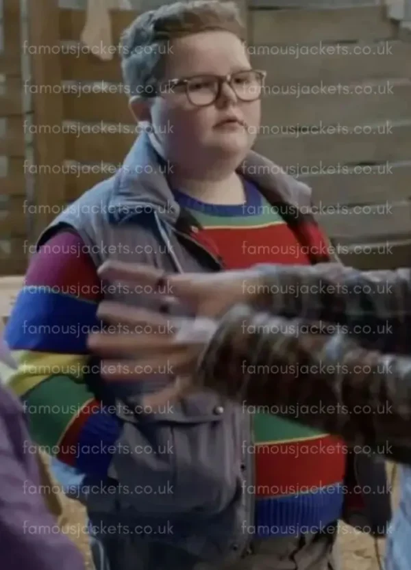Stranger Things S05 Grey Vest | Derek Turnbow Vest
