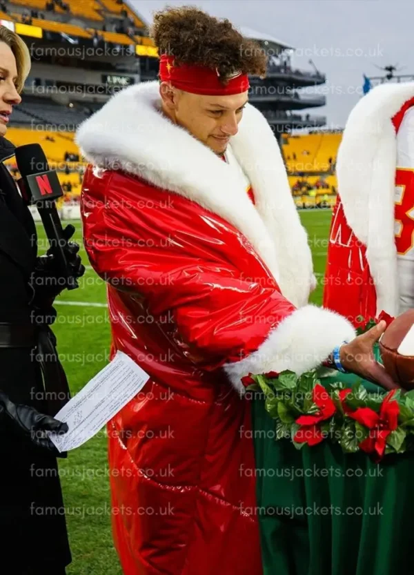 Patrick Mahomes Red Coat | Patrick Mahomes Santa Coat